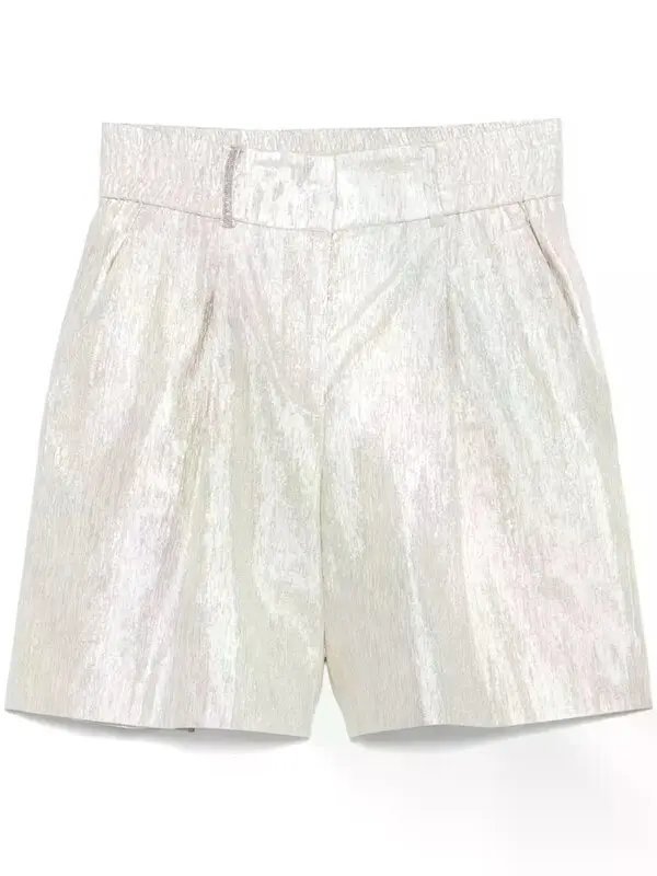 Peserico Lurex Pleated Shorts