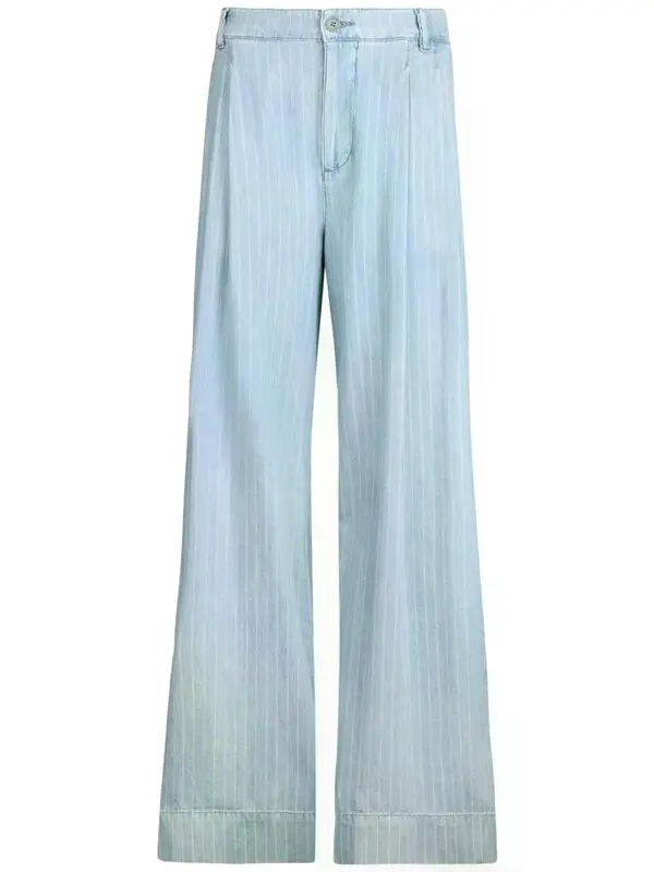 Liu Jo Pinstriped Wide Leg Jeans