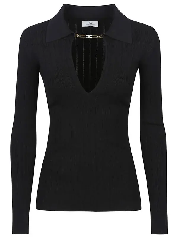 Elisabetta Franchi Tricot Sweater - Black