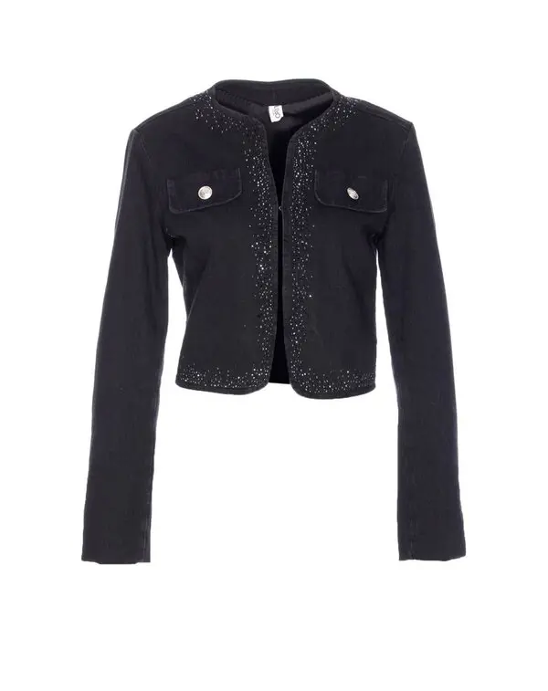 Liu Jo Studded Denim Jacket - Black