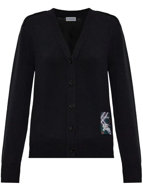 Burberry Fine Knit Wool Cardigan