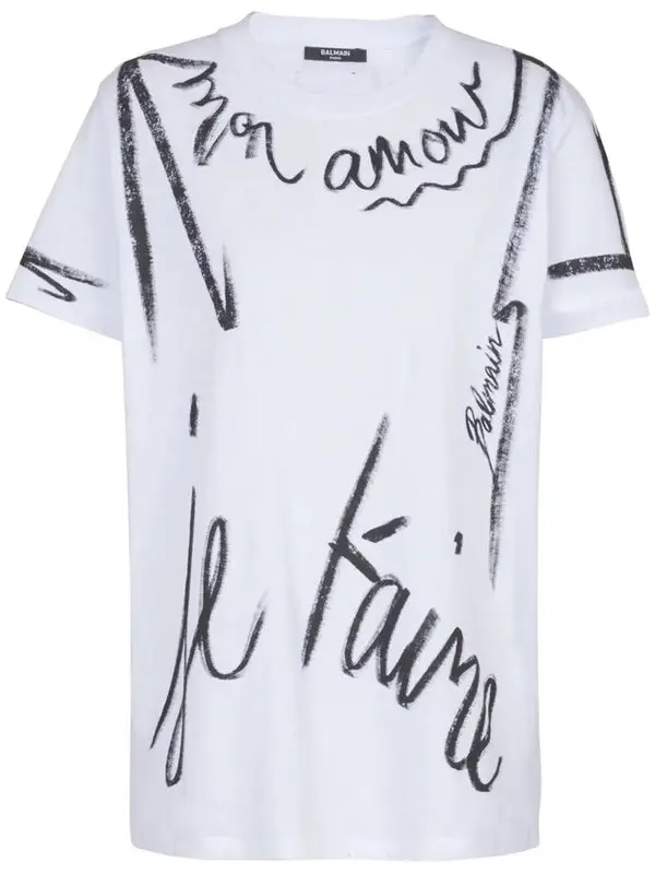 Balmain Printed T-shirt - White