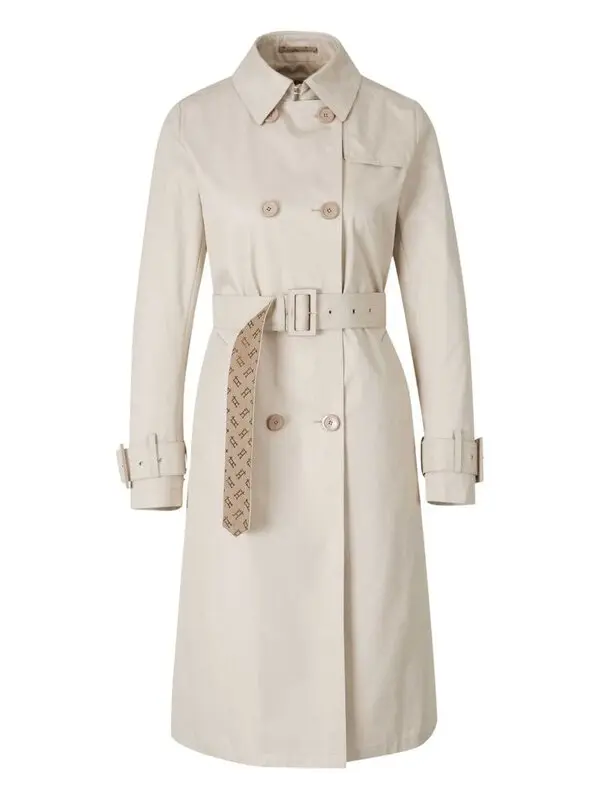 Herno Double-breasted Belted Trench Coat - Beige