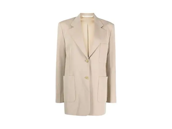 Palm Angels Knit Tape Blazer - Beige
