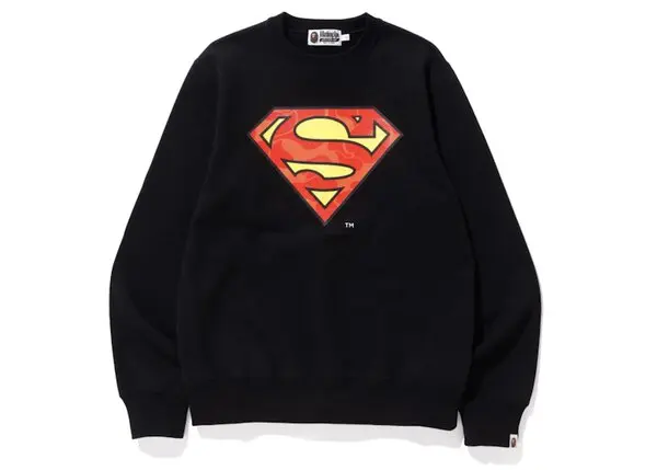 BAPE X Dc Superman Crewneck Sweatshirt - Black