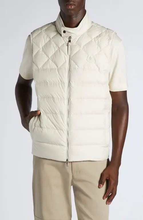 Moncler Quilted Down Vest - Light Beige