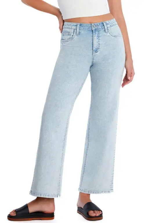 HINT OF BLU Clever Ripped High Waist Wide Leg Jeans - Cosmic Blue