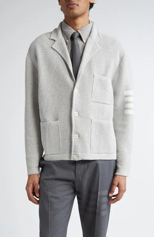 Thom Browne 4-bar Waffle Knit Jacket