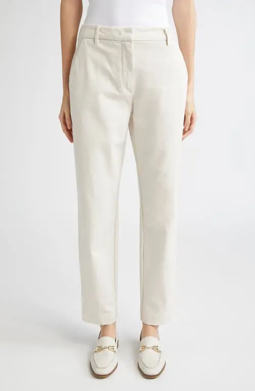 Eleventy Cotton-blend Slim Fit Trousers - Sand