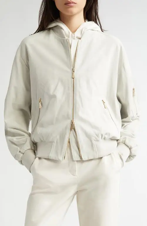 Eleventy Suede Bomber Jacket