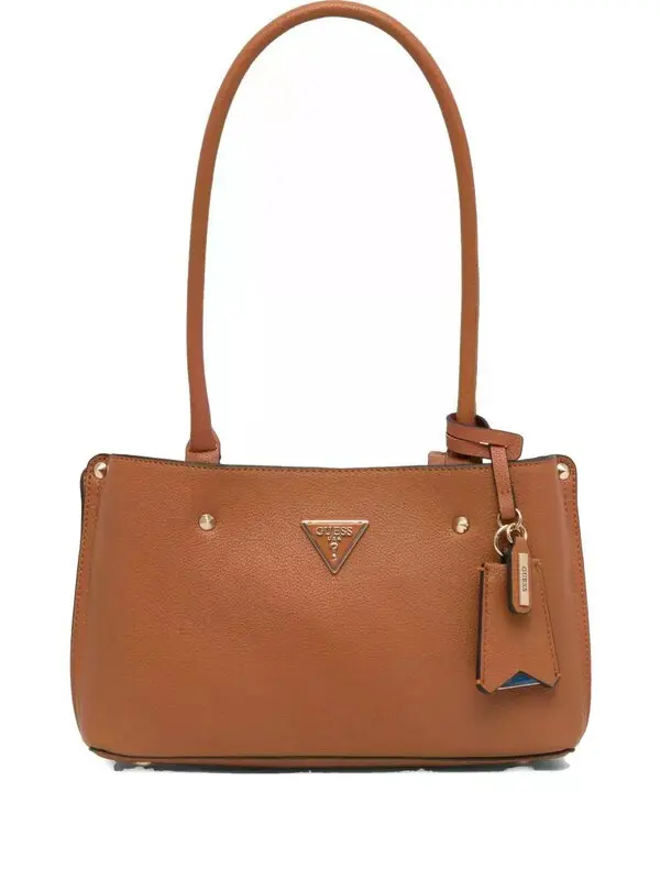 Guess Logo-patch Shoulder Bag - Orange
