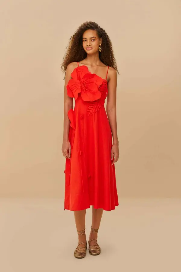 FARM RIO INACTIVE Farm Rio Active Garden Lenzing Ecovero Euroflax Midi Dress