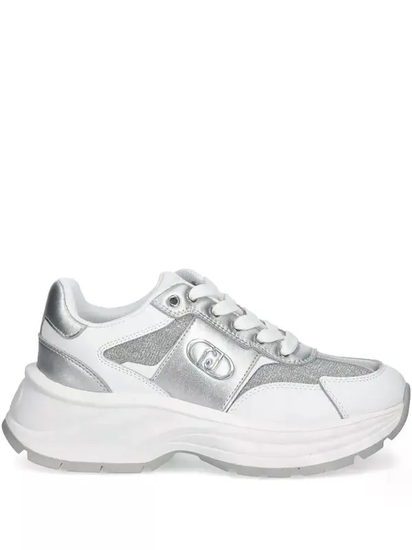 Liu Jo Lurex Detail Leather Sneakers