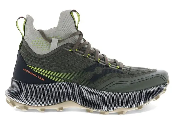 Saucony Endorphin Trail Mid Sneakers - Olive/black