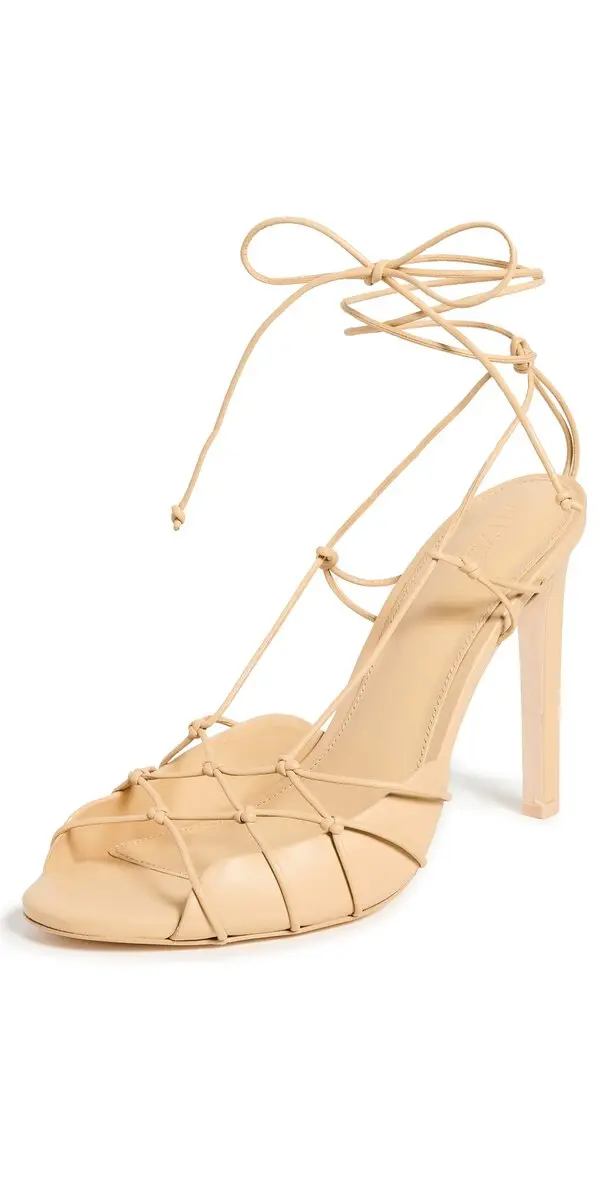 Alexis Colette Lace Up High Heel Sandals - Tan