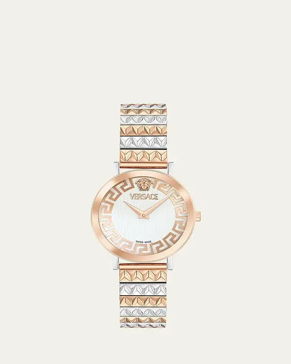 Versace 35mm Daedalus Watch With Bracelet Strap - Two Tone