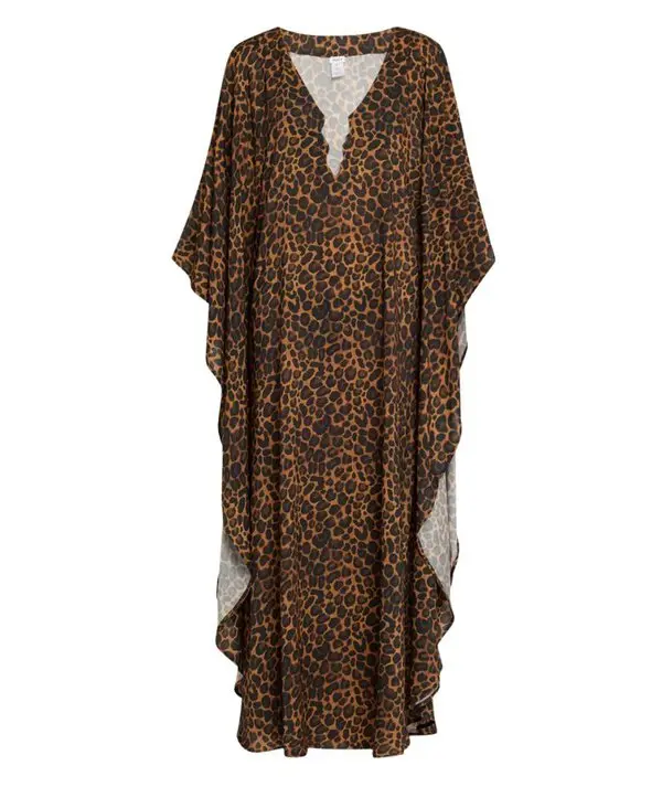 Fisch Thalassa Leopard-printed Caftan Coverup