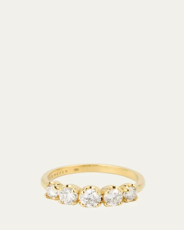 JENNIFER MEYER Small Graduated Diamond Ring - Yg
