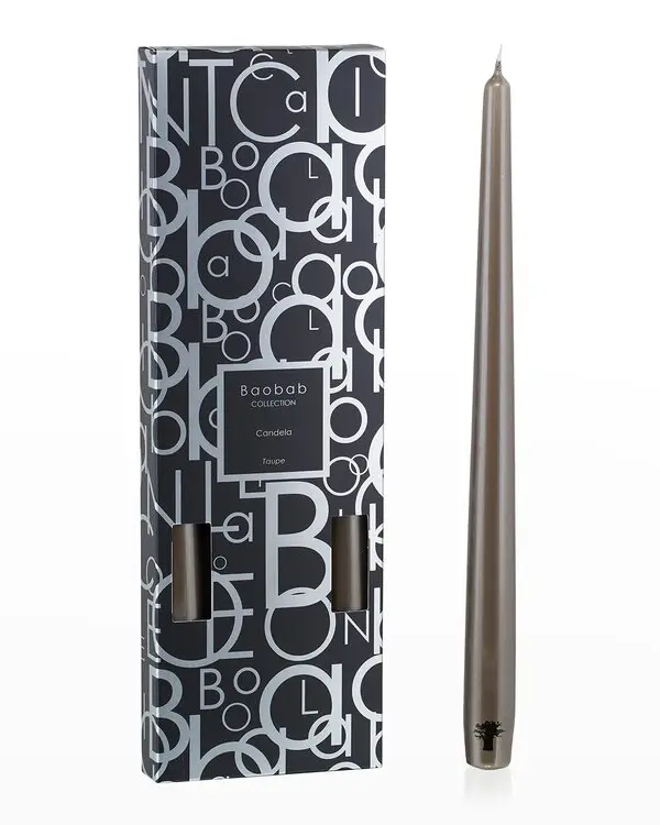 BAOBAB COLLECTION Candela Candlesticks - Taupe