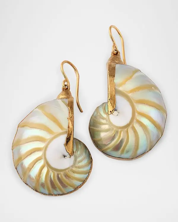 DEVON LEIGH Ammonite Dangle Earrings