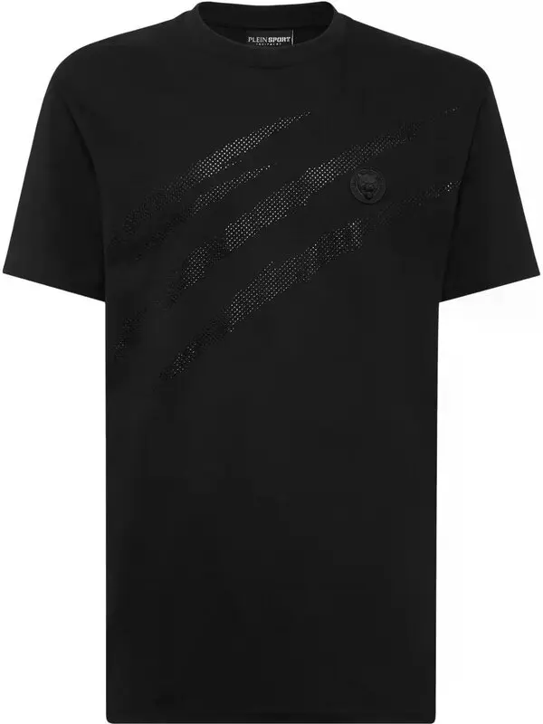PLEIN SPORT Scratch-print T-shirt - Black