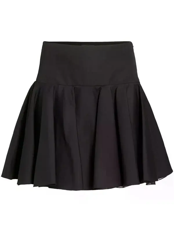 Giambattista Valli Flared Popeline Skirt - Black