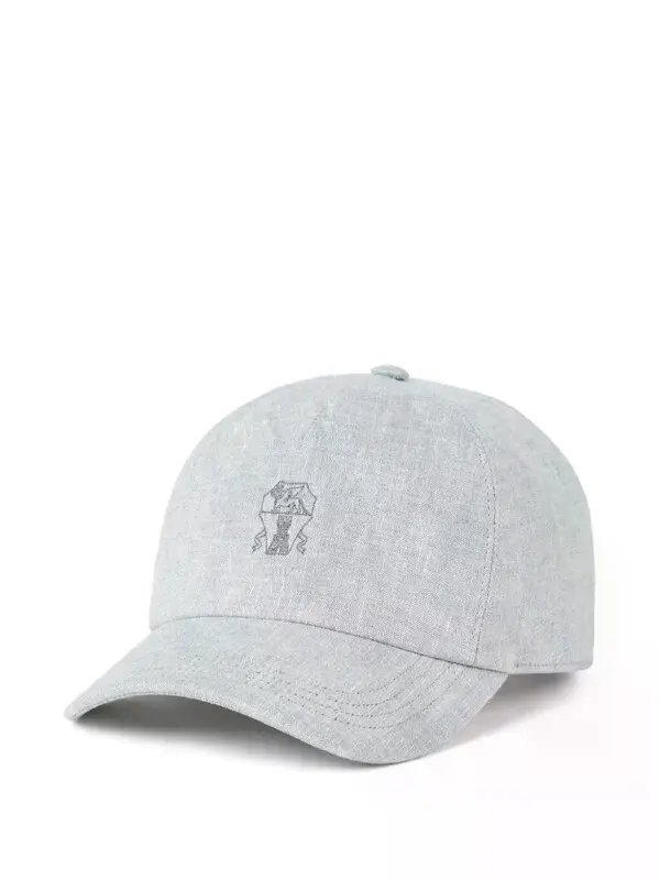 Brunello Cucinelli Embroidered Logo Cap - Grey