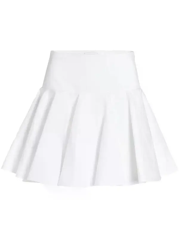 Giambattista Valli Poplin Flared Mini Skirt - White