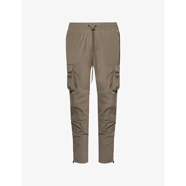 REPRESENT Drawstring-waist Stretch-woven Trousers - Olive