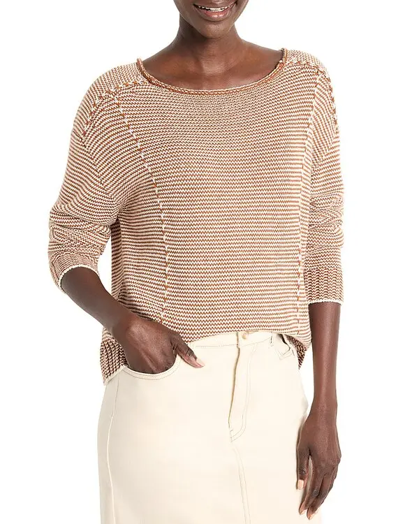 NIC+ZOE Striped Cotton Cord Sweater