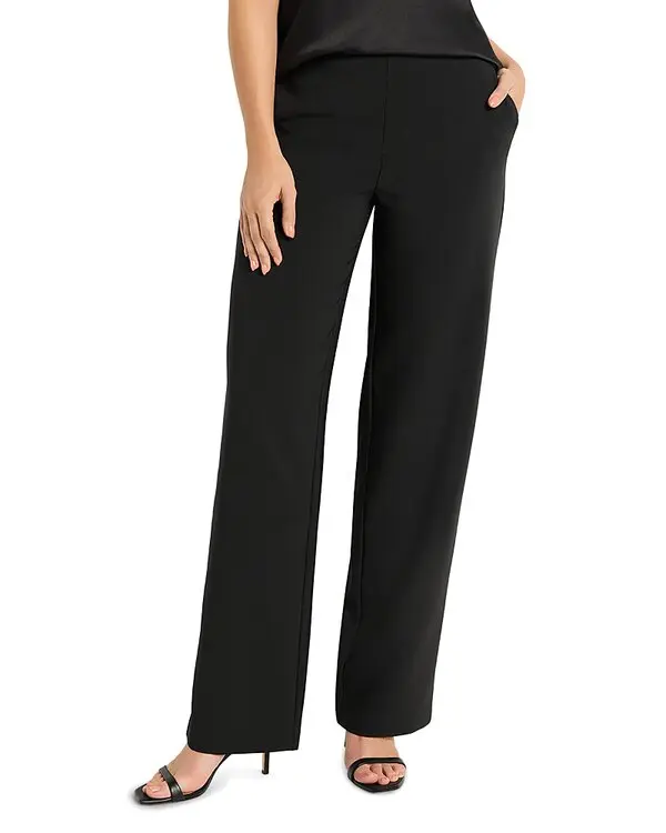 NIC+ZOE Stretch Suiting Lenox Wide Leg Pants - Black Onyx