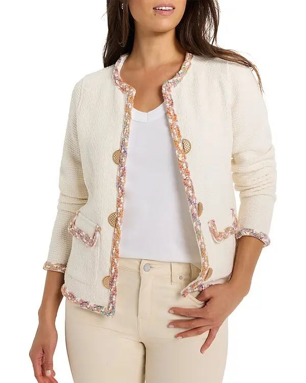 NIC+ZOE Mixed Trim Knit Jacket