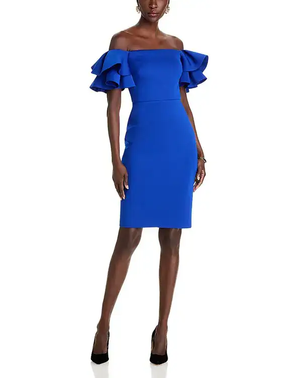 Eliza J Sheath Dress In Cobalt - 70% Off | Editorialist