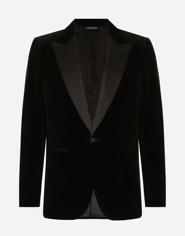 Dolce & Gabbana Velvet Tuxedo Jacket - Black