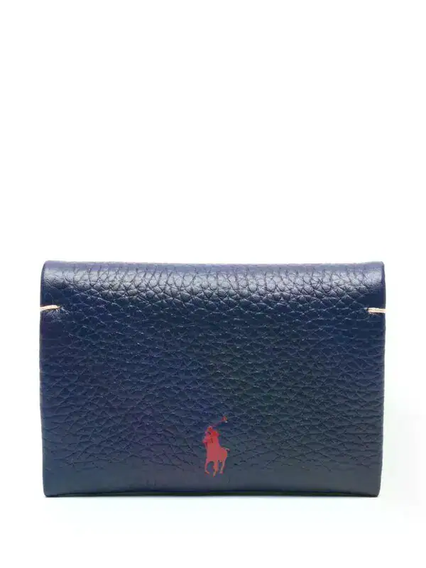Ralph Lauren Leather Wallet Blue Editorialist