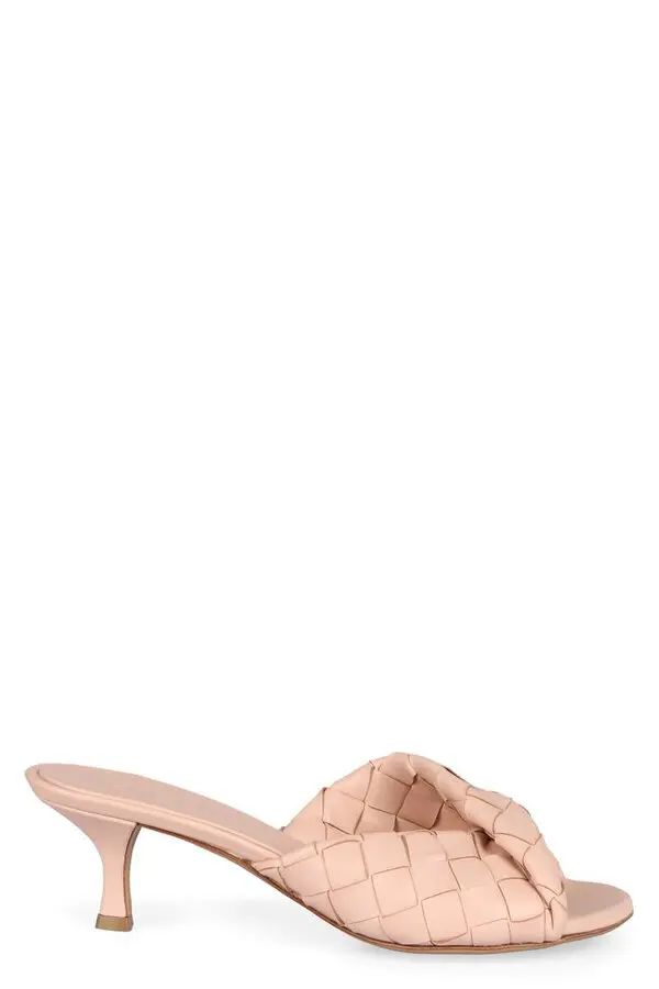 Bottega Veneta Blink Leather Mules - Pink