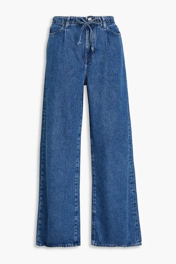 FRAME High-rise Wide-leg Jeans - Mid Denim