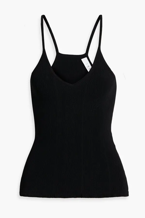 IRO PARIS Coby Pointelle-knit Camisole - Black