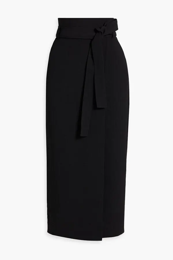 A.emery Ven Belted Seersucker Midi Skirt