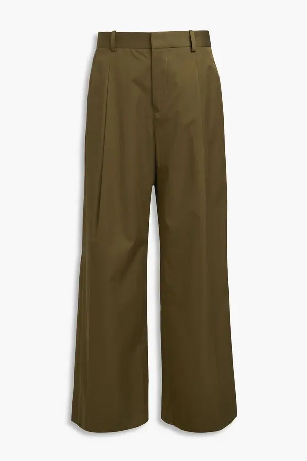 FRAME Cotton-twill Wide-leg Pants