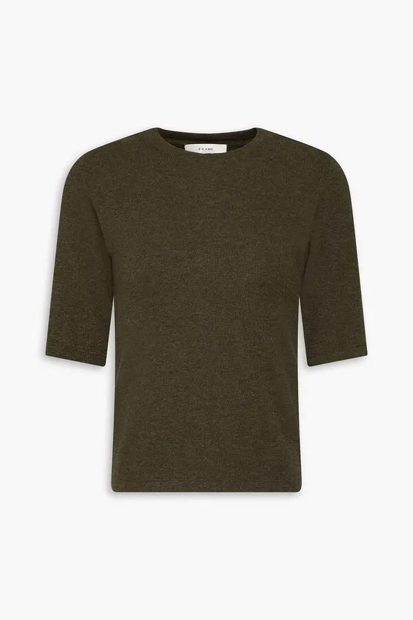FRAME Ribbed Stretch-modal Jersey T-shirt