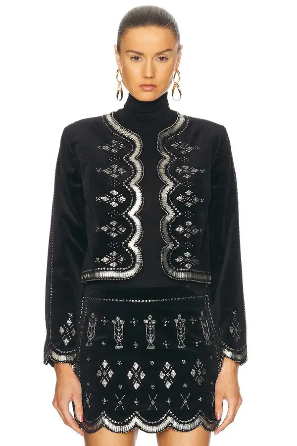 Isabel Marant Hady Jacket - Black & Silver
