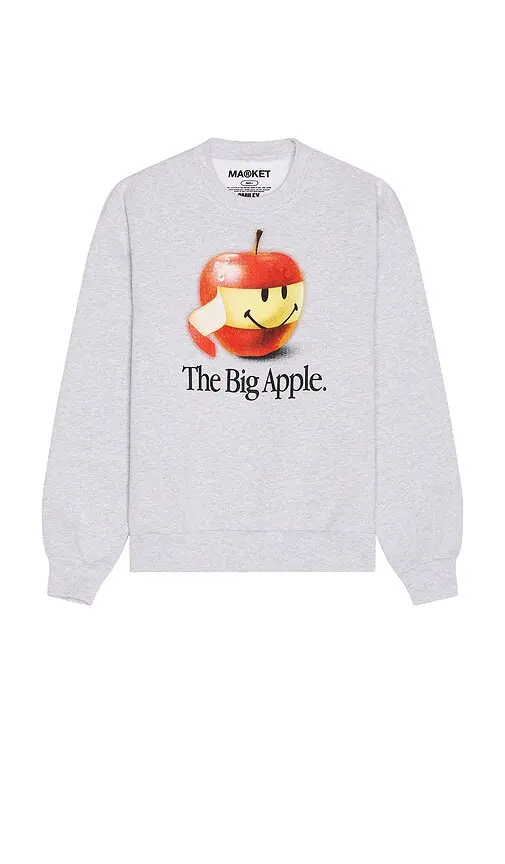 MARKET Smiley Big Apple Crewneck Sweatshirt
