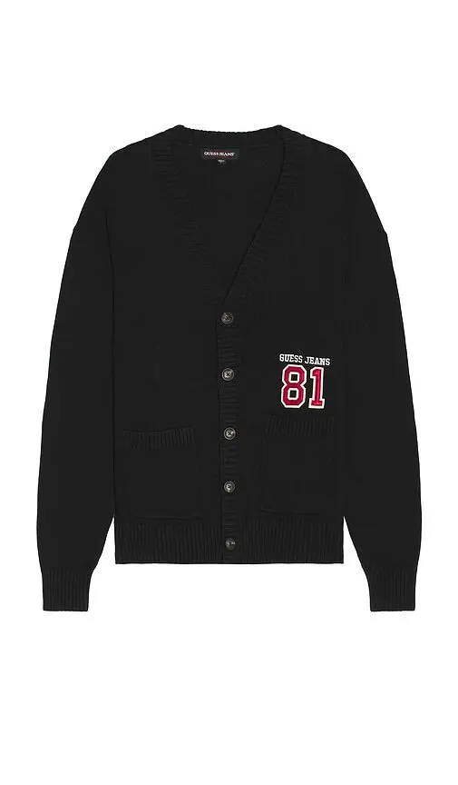 GUESS JEANS Long Sleeve 81 Patch Cardigan