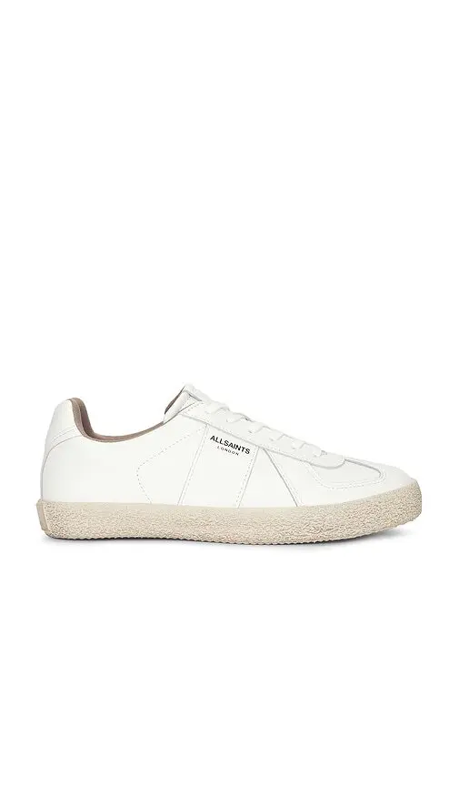 All Saints Jaimee Leather Low Top Sneakers - White & White