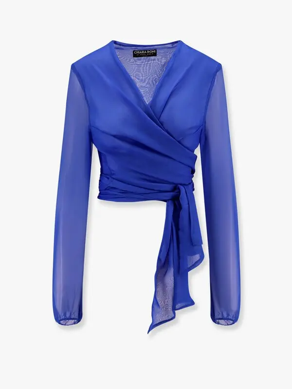 Chiara Boni La Petite Robe Takao Chiffon Shirt - Blue