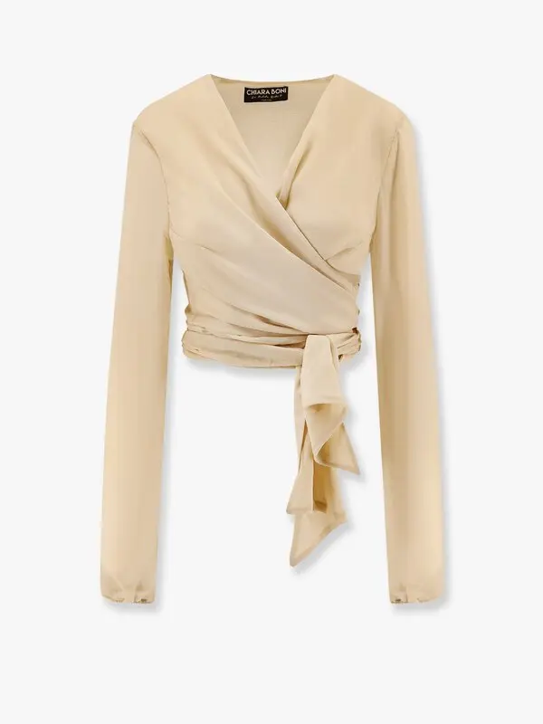 Chiara Boni La Petite Robe Takao Chiffon Shirt - Beige