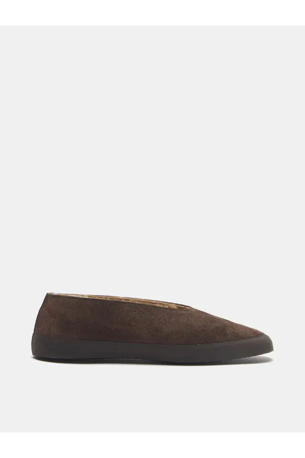 Le Monde Beryl Apres Ski Shearling Flats - Brown