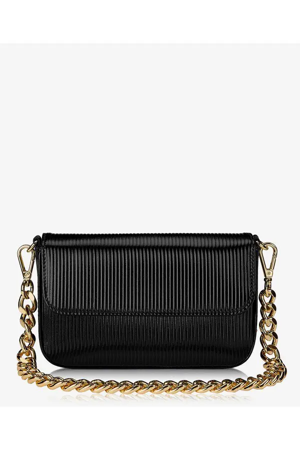 Gigi New York Twiggy Embossed Shoulder Bag - Stripe