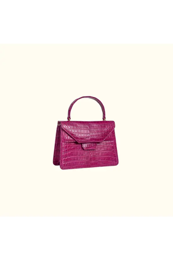 NORTON AND HODGES Petite Betty An In Magenta Croc - Lime